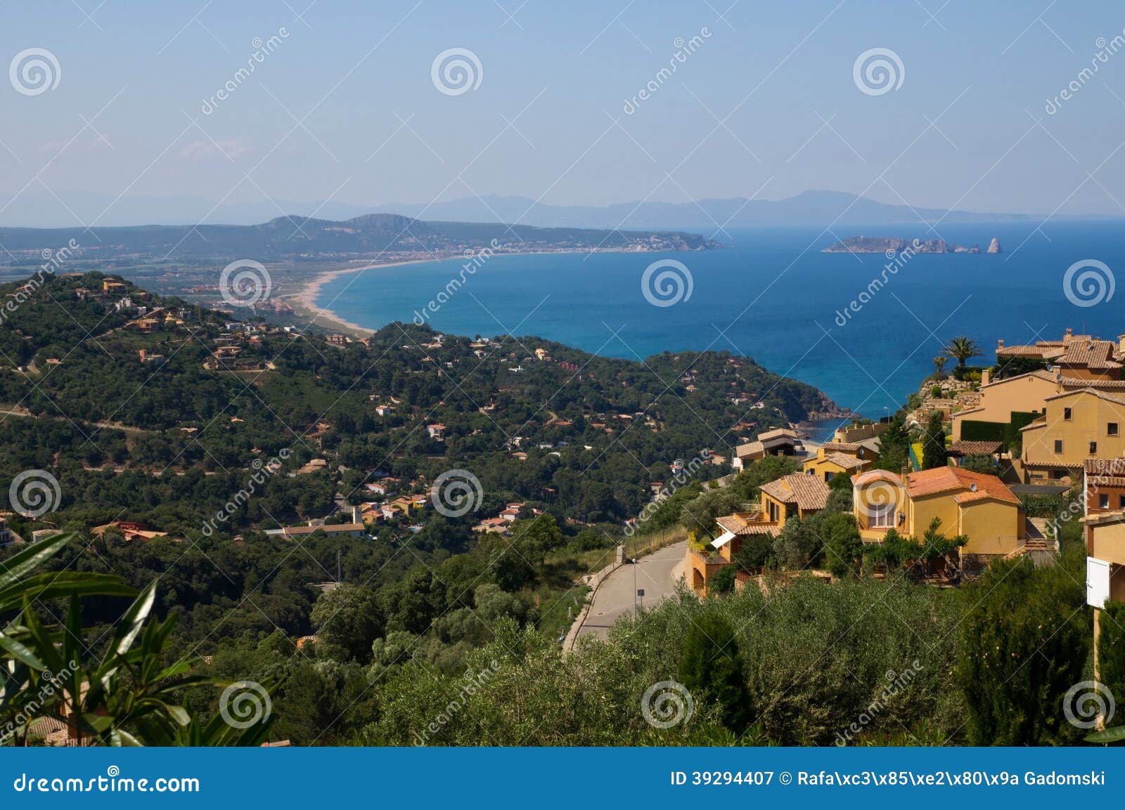 Coast of Catalonia Spain stock image. Image of hill, coastline - 39294407