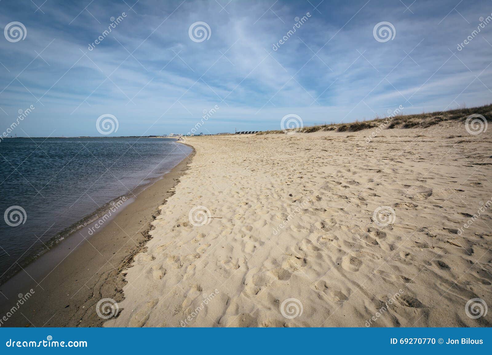 The Coast of the Delaware Bay, in Lewes, Delaware. Stock Photo - Image ...