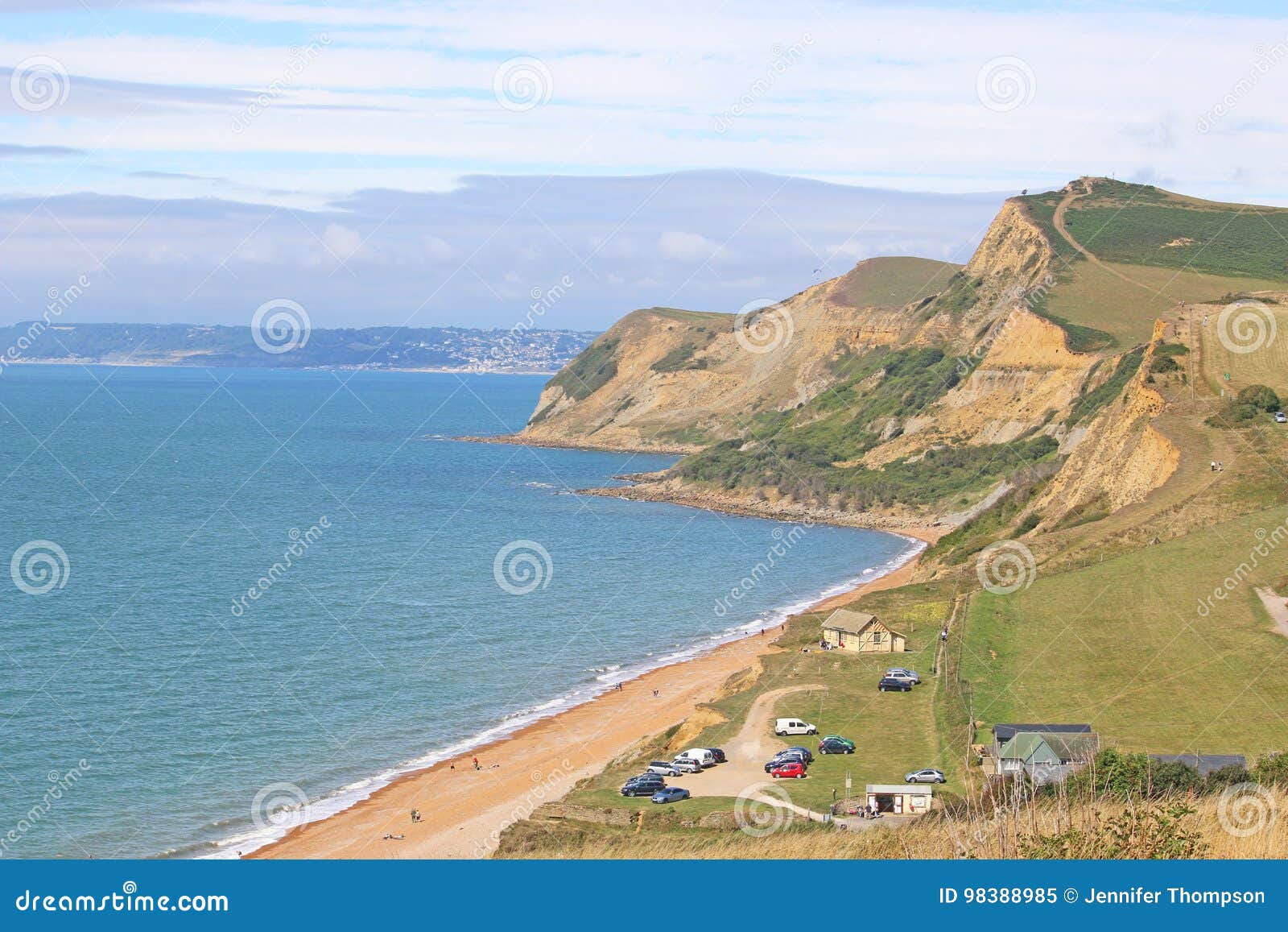 Coast at Eype, Dorset stock image. Image of beacon, cliffs - 98388985