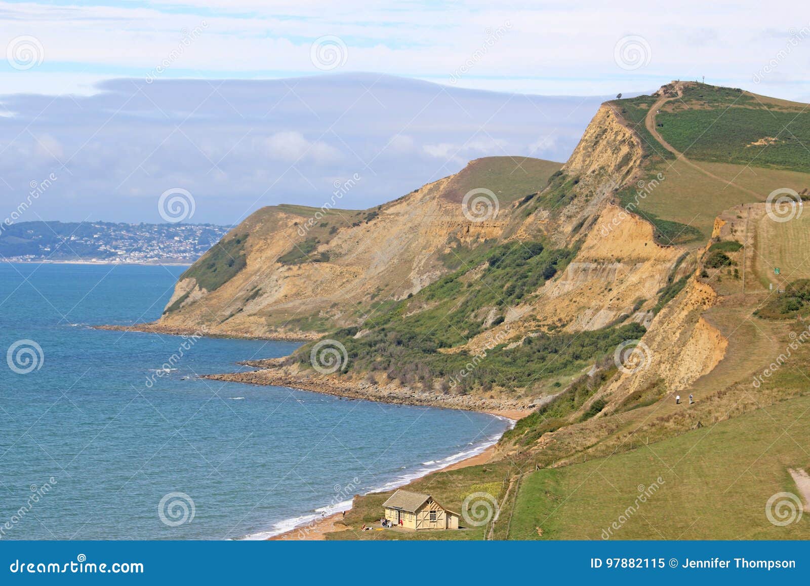 Coast at Eype, Dorset stock image. Image of sandstone - 97882115