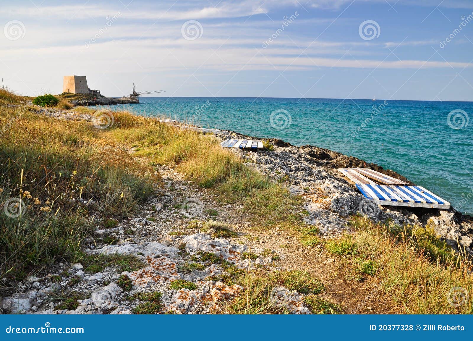Coast of Gargano in Apulia, Italy. Stock Photo - Image of outdoors ...
