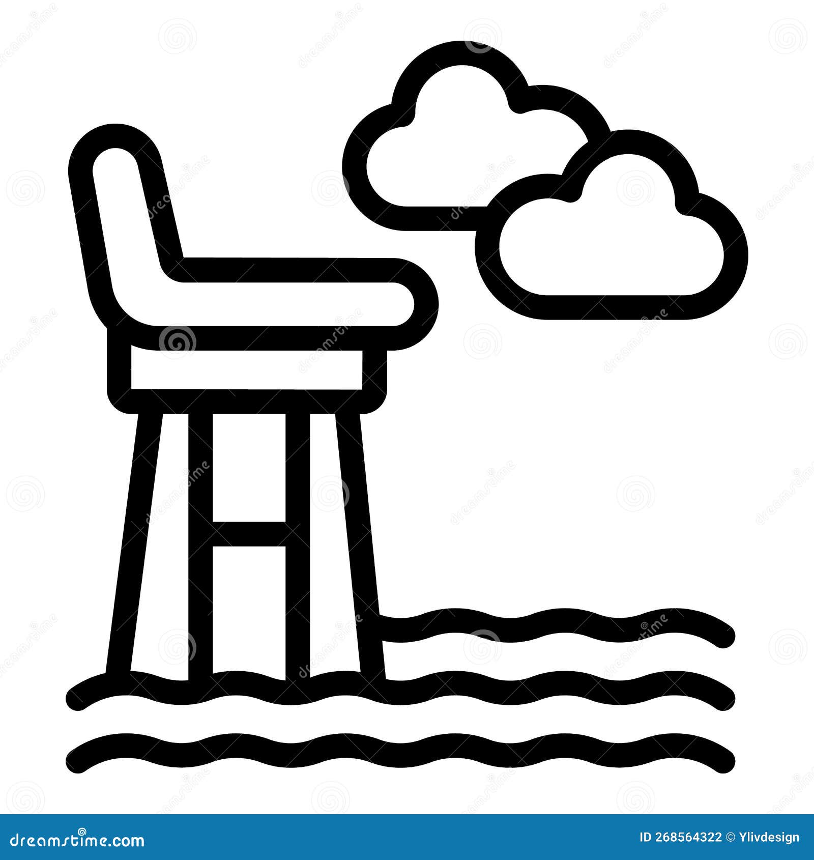 Coast Guard Beach Icon Outline Vector. Water Emergency Stock Vector ...