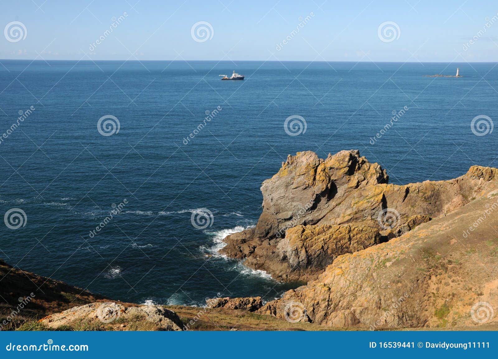 Coast of Guernsey at Torteval Stock Image - Image of rock, guernsey ...