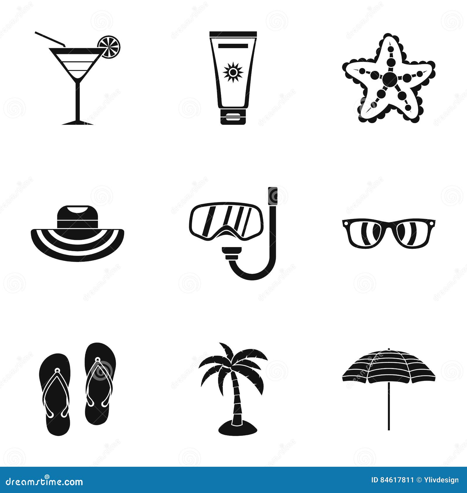Coast Icons Set, Simple Style Stock Vector - Illustration of coast ...