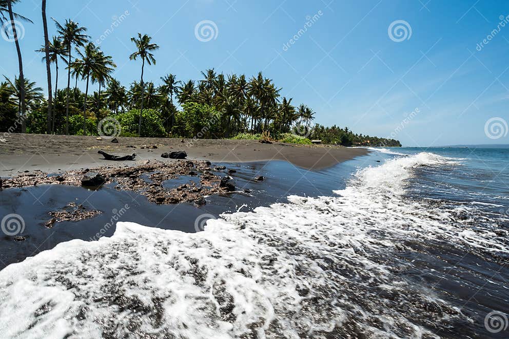 The Coast of Indian Ocean on Island Java Stock Image - Image of resort ...
