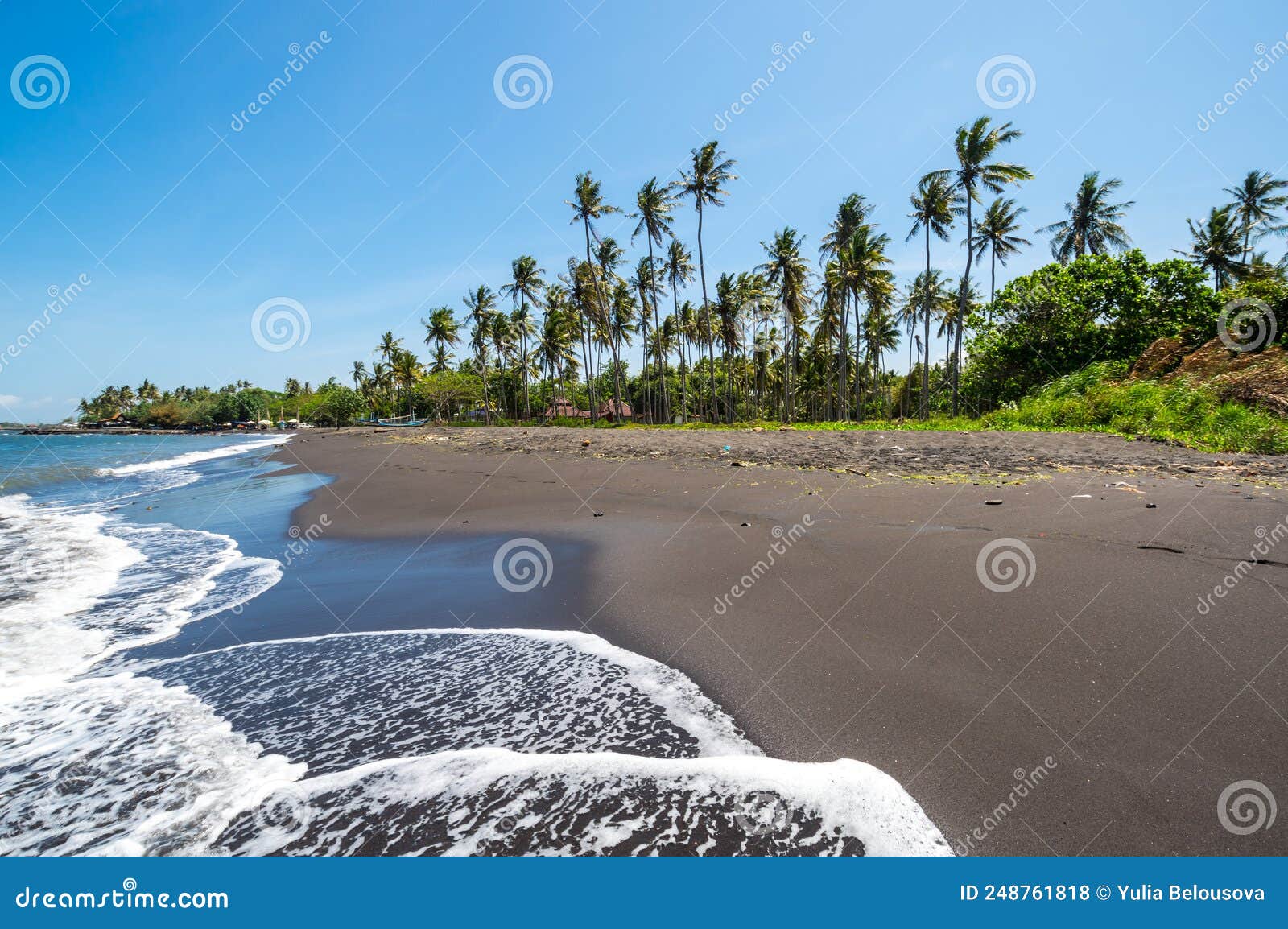 The Coast of Indian Ocean on Island Java Stock Photo - Image of sand ...