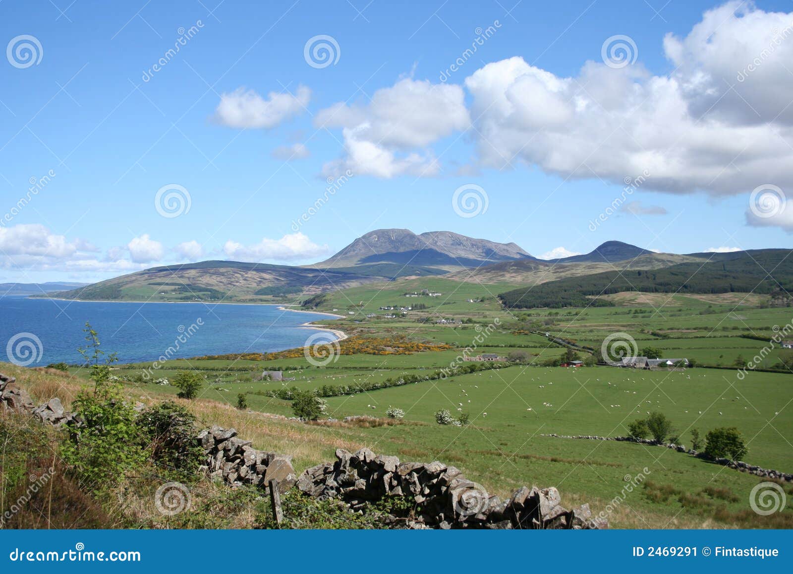 Coast of Isle of Arran stock image. Image of summer, vista - 2469291