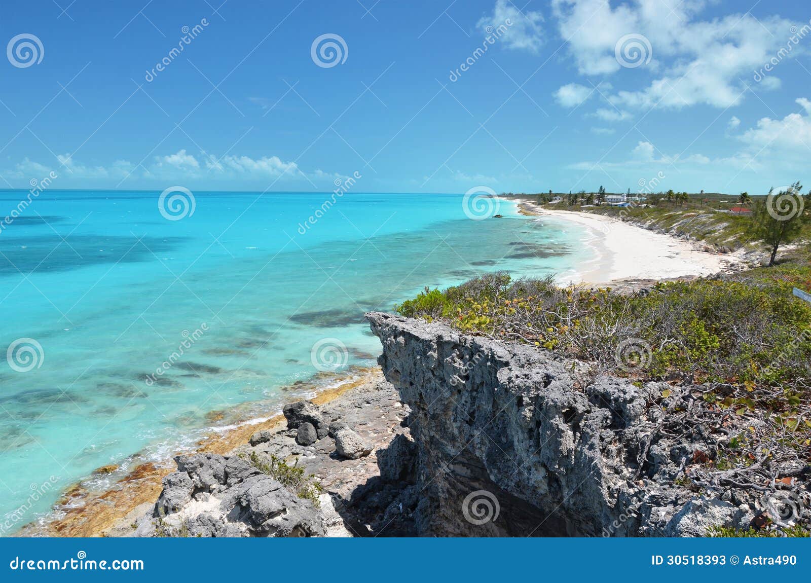 Coast line of Little Exuma stock image. Image of turquoise - 30518393