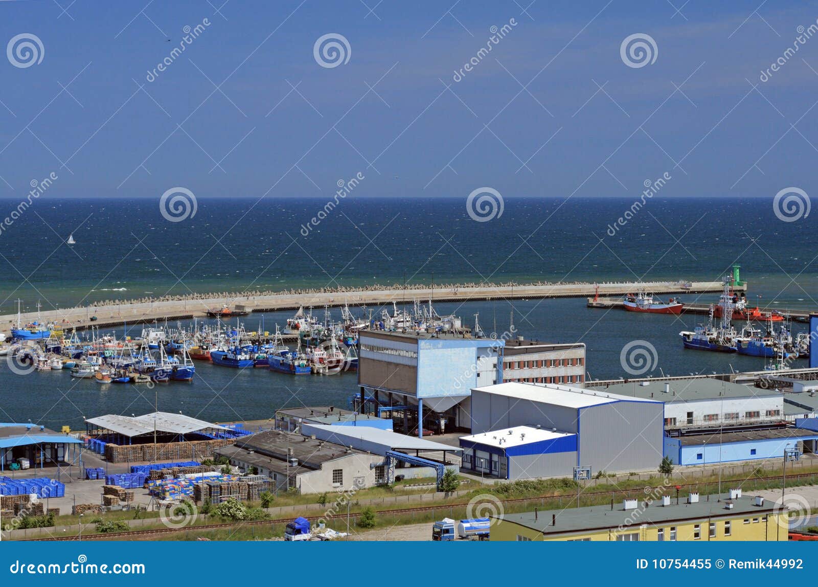 Coast Line and Marina at the Baltic Sea Stock Image - Image of holiday ...