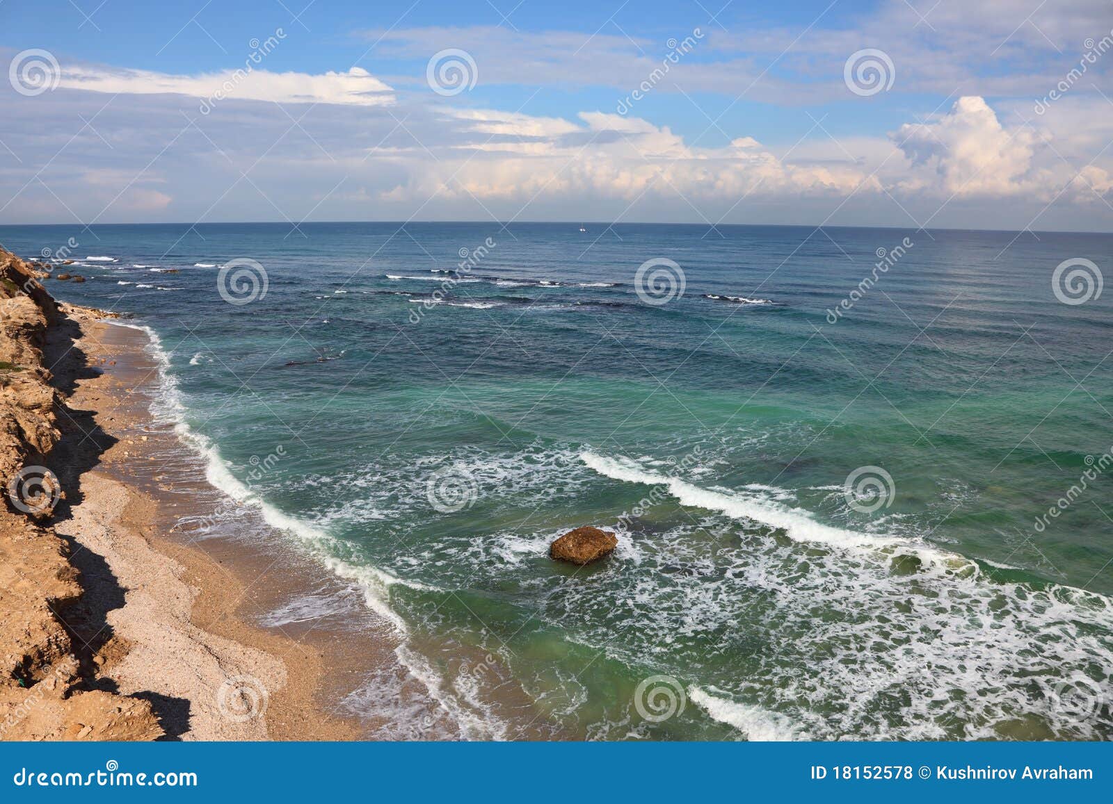 The Coast of Mediterranean Sea in Good Weather Stock Photo - Image of ...