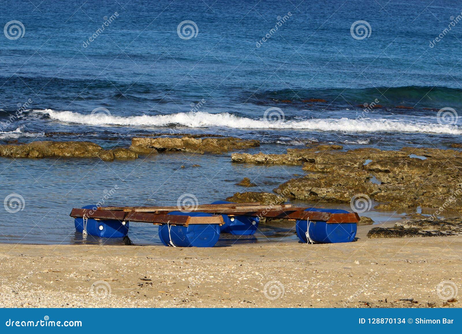 Coast of the Mediterranean Sea in Israel Stock Photo - Image of rest ...