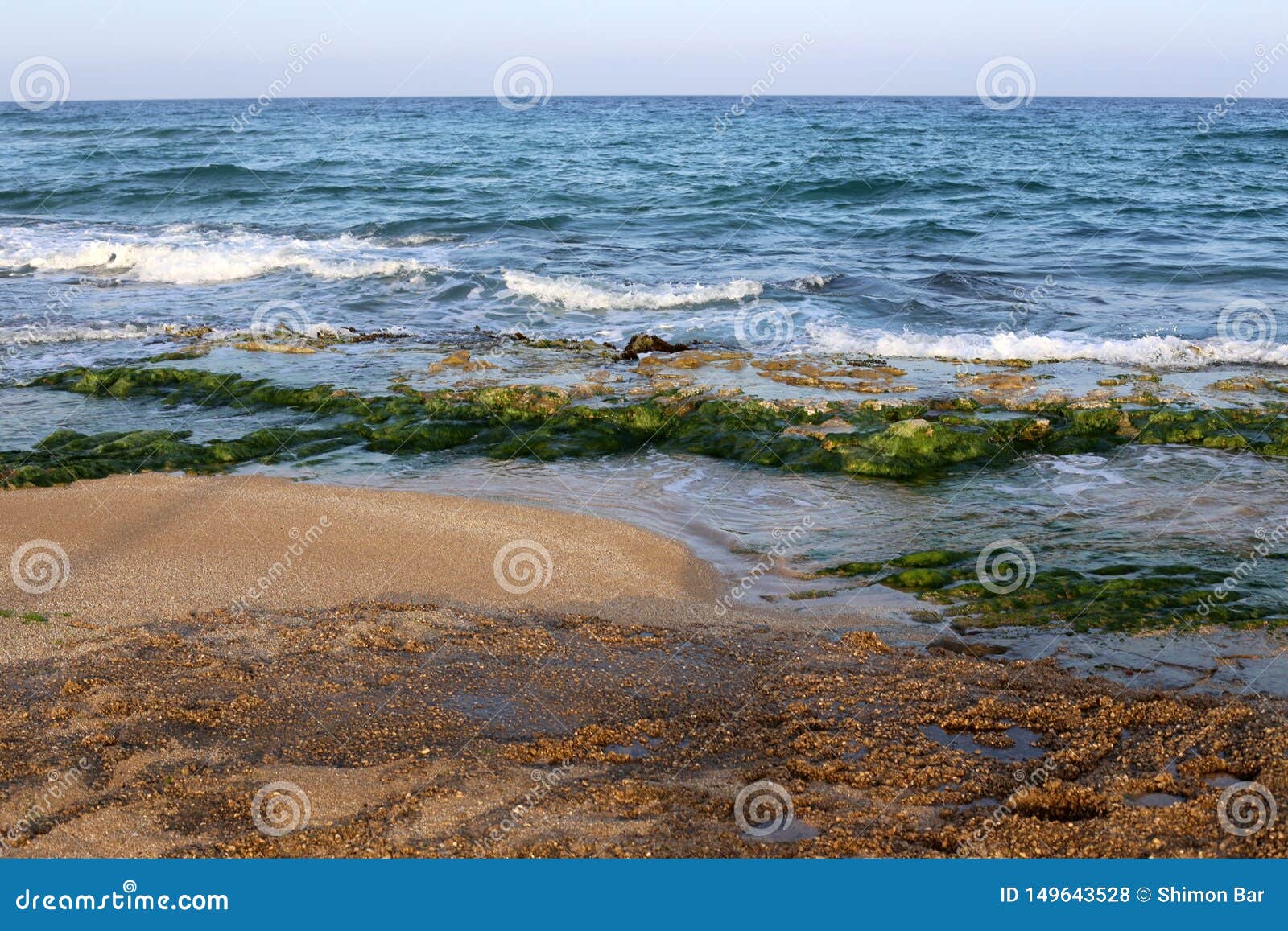 Coast of the Mediterranean Sea in Israel Stock Photo - Image of morning ...