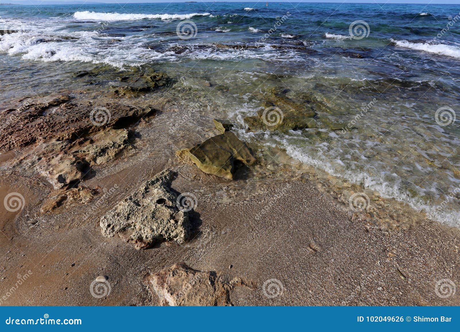 Coast of the Mediterranean Sea Stock Photo - Image of wind, morning ...