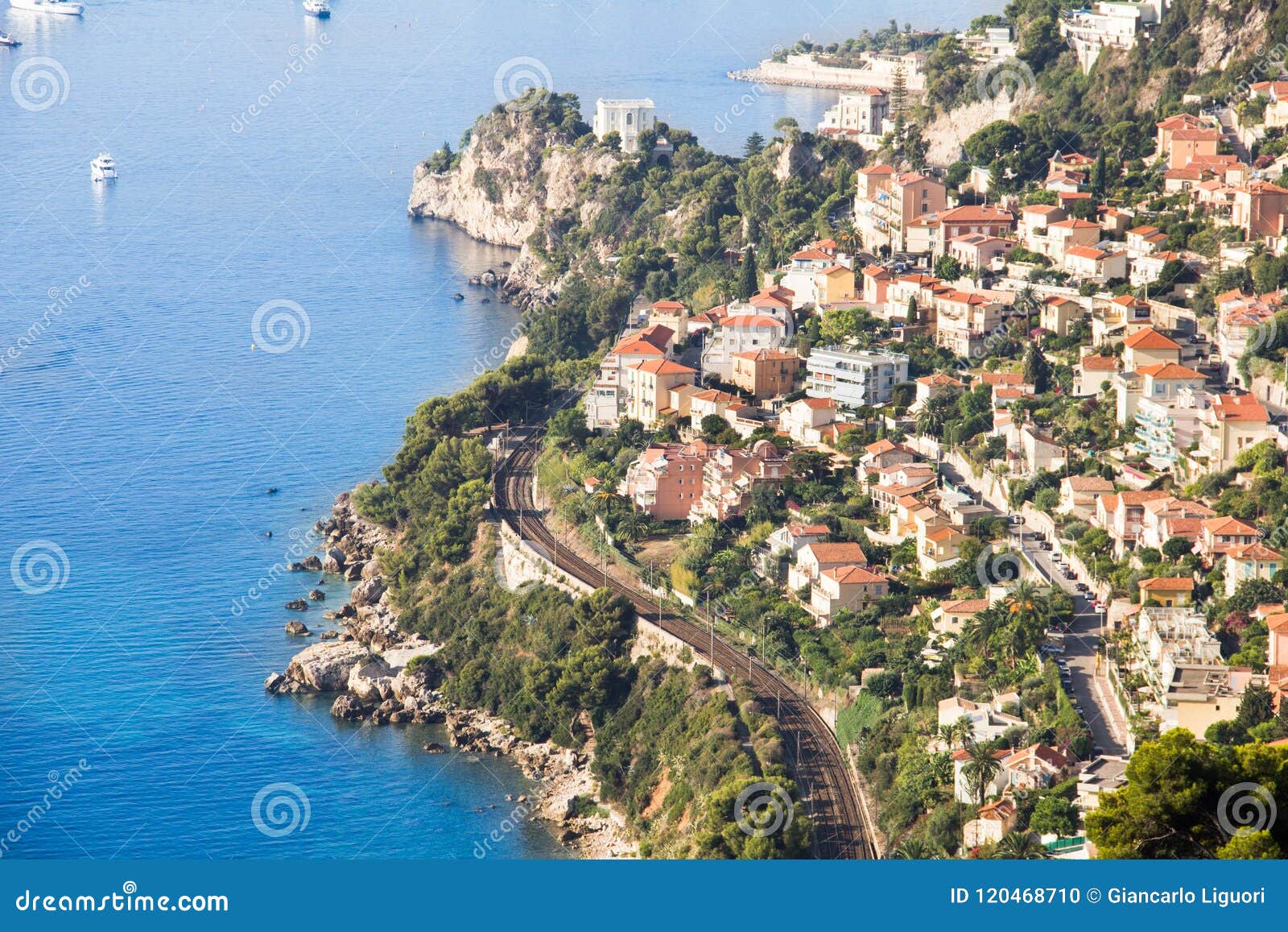 The coast of Monaco stock photo. Image of mediterranean - 120468710