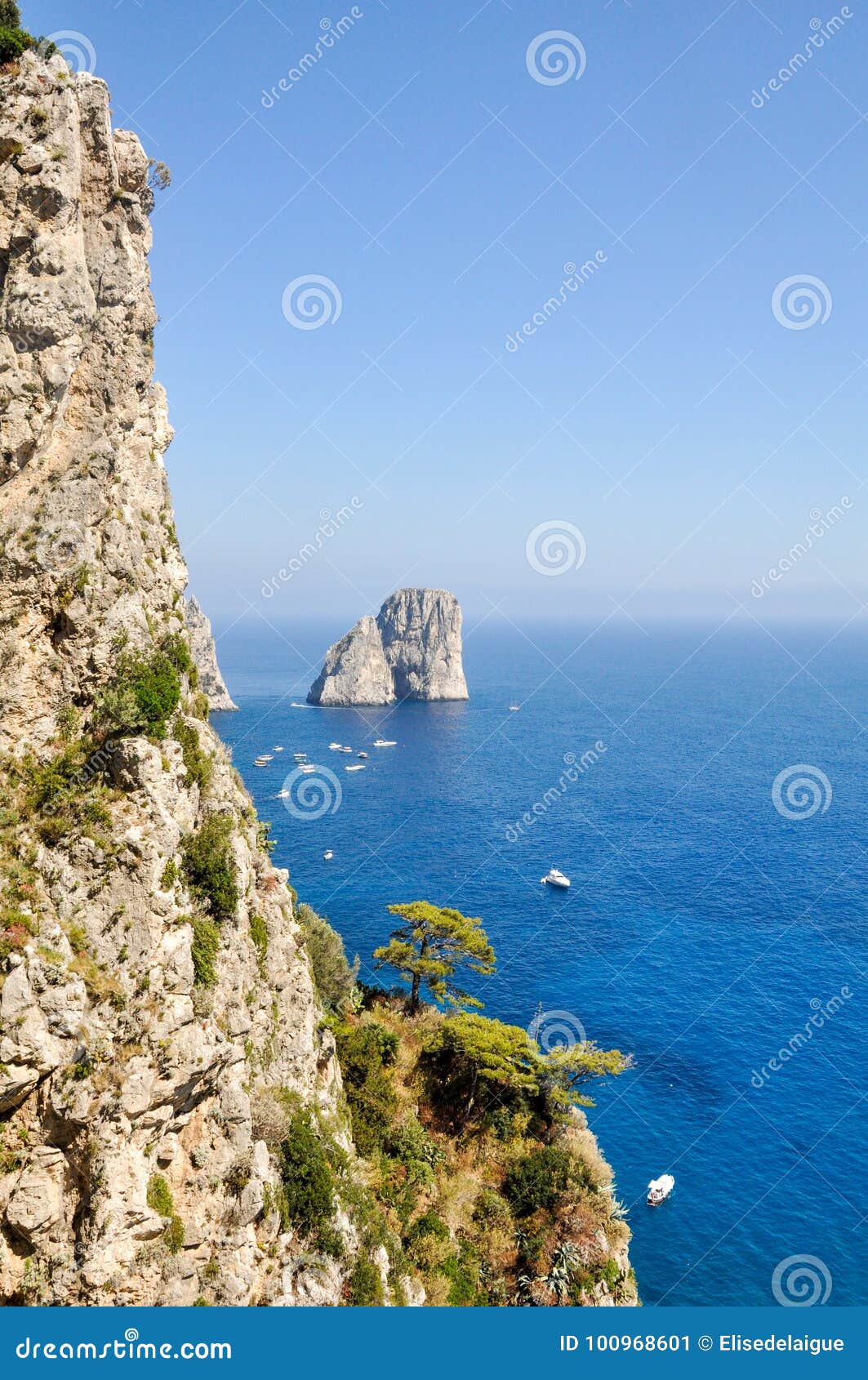 Coast and Ocean View in Capri Stock Image - Image of coast, ocean ...