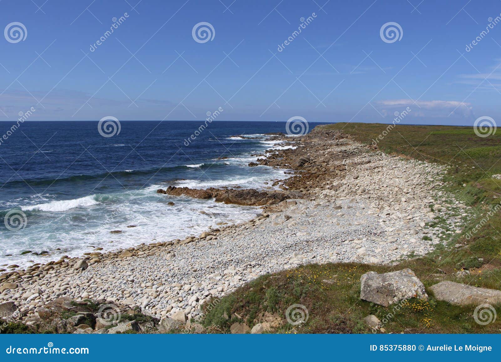 Coast of Penn an Enez in Esquibien Stock Photo - Image of nature ...