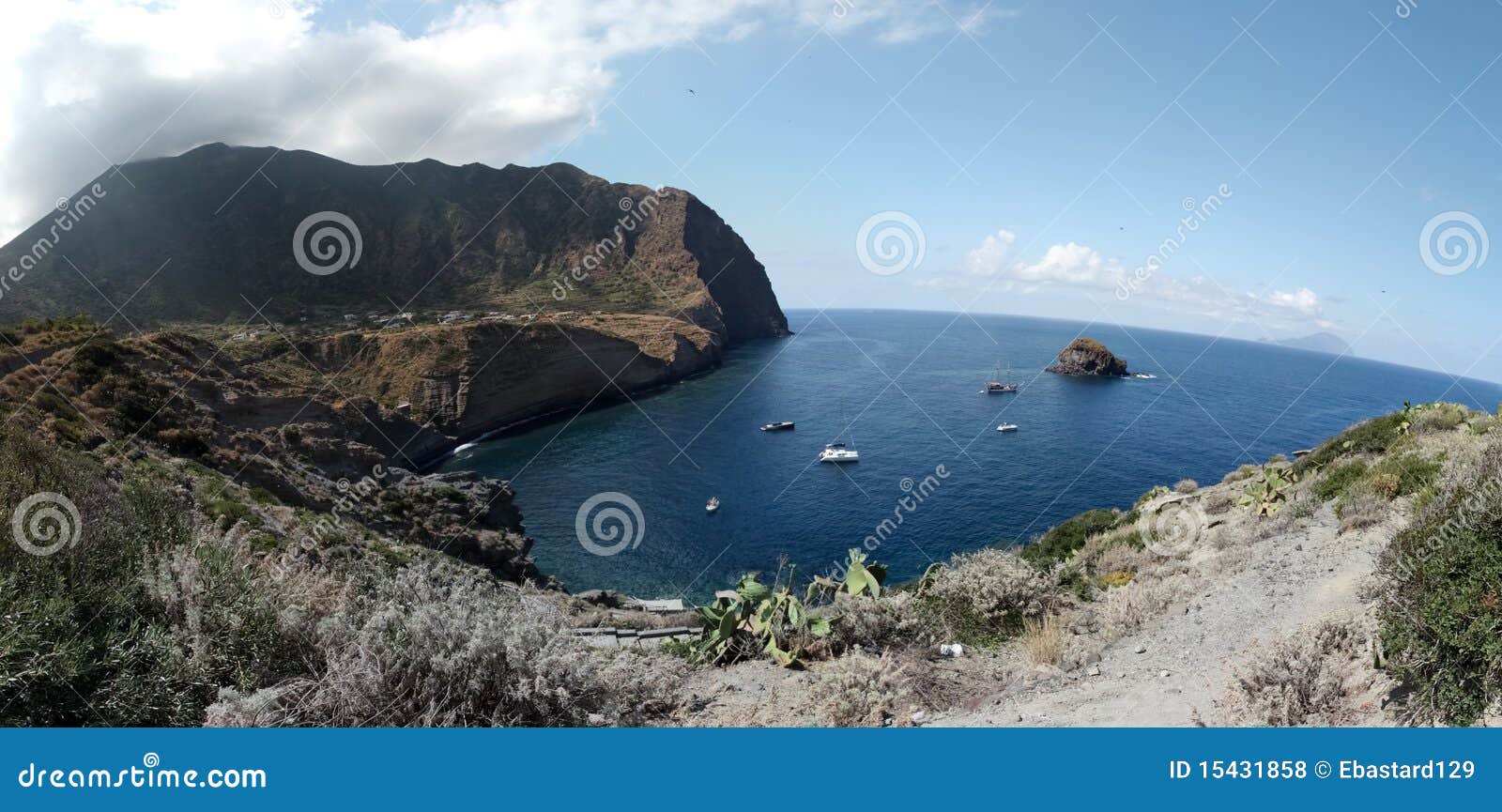 Coast of Pollara stock photo. Image of coast, panoramic - 15431858
