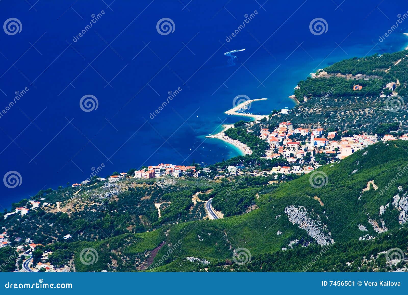 The coast of Promajna stock image. Image of riviera, adriatic - 7456501