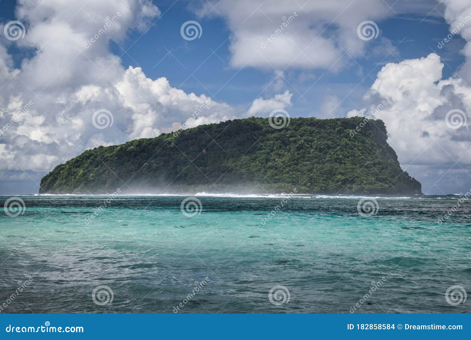 Coast of Samoa stock photo. Image of ventilation, houses - 182858584