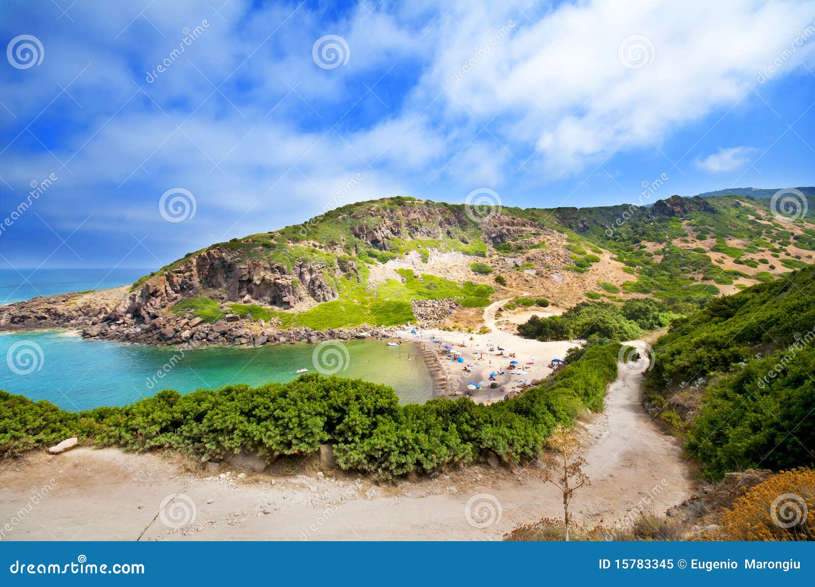 Coast of Sardinia, Sea, Sand and Rocks Stock Image - Image of summer ...