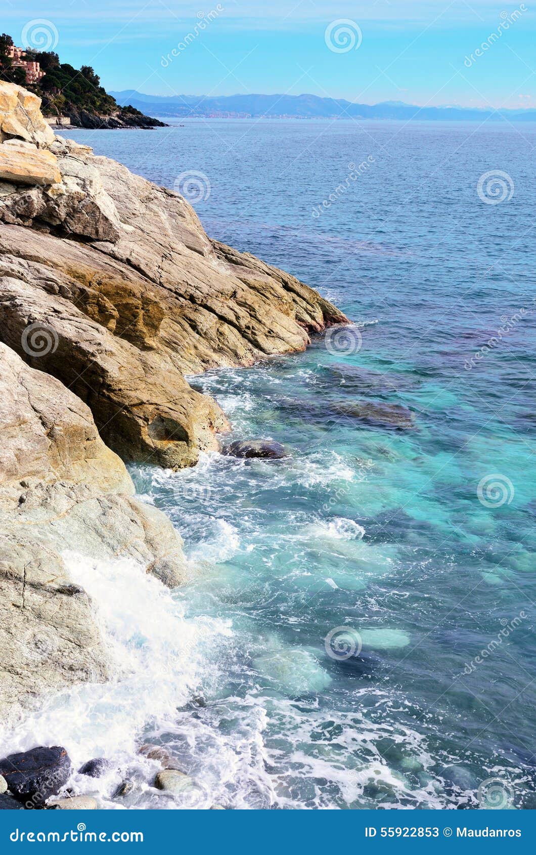 The Coast at Sea of Varazze Stock Image - Image of promenade, genova ...
