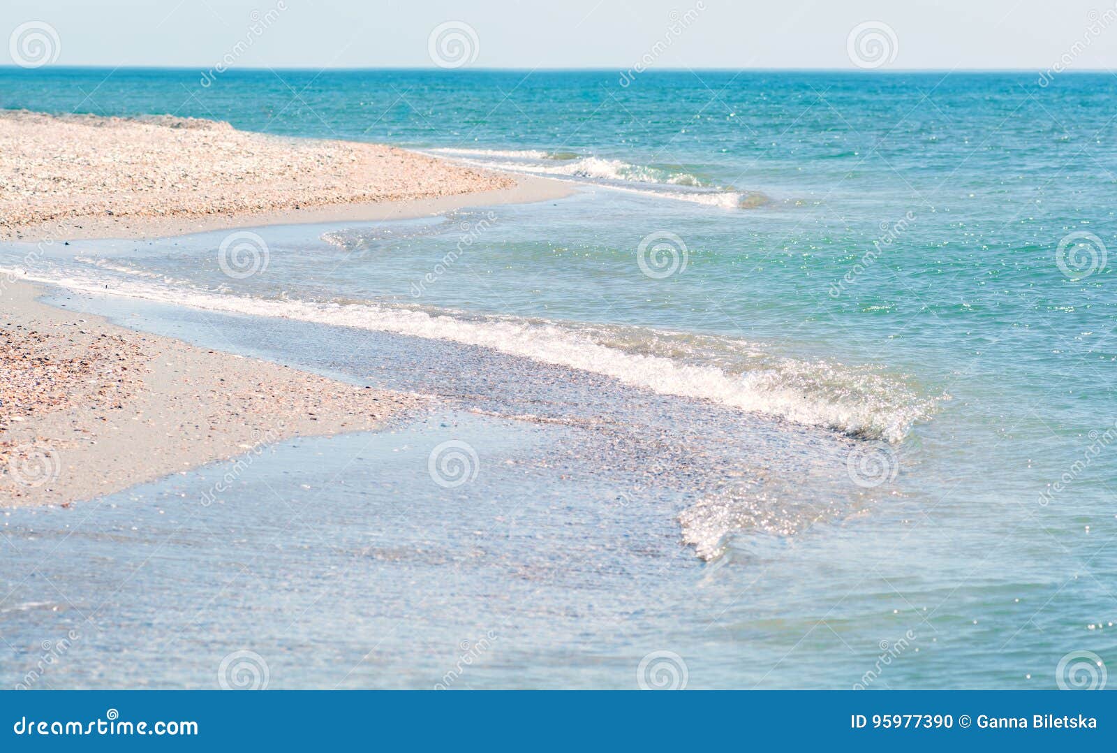 Coast of the Sea with Waves. Parallel Wave Lines, Stock Photo - Image ...