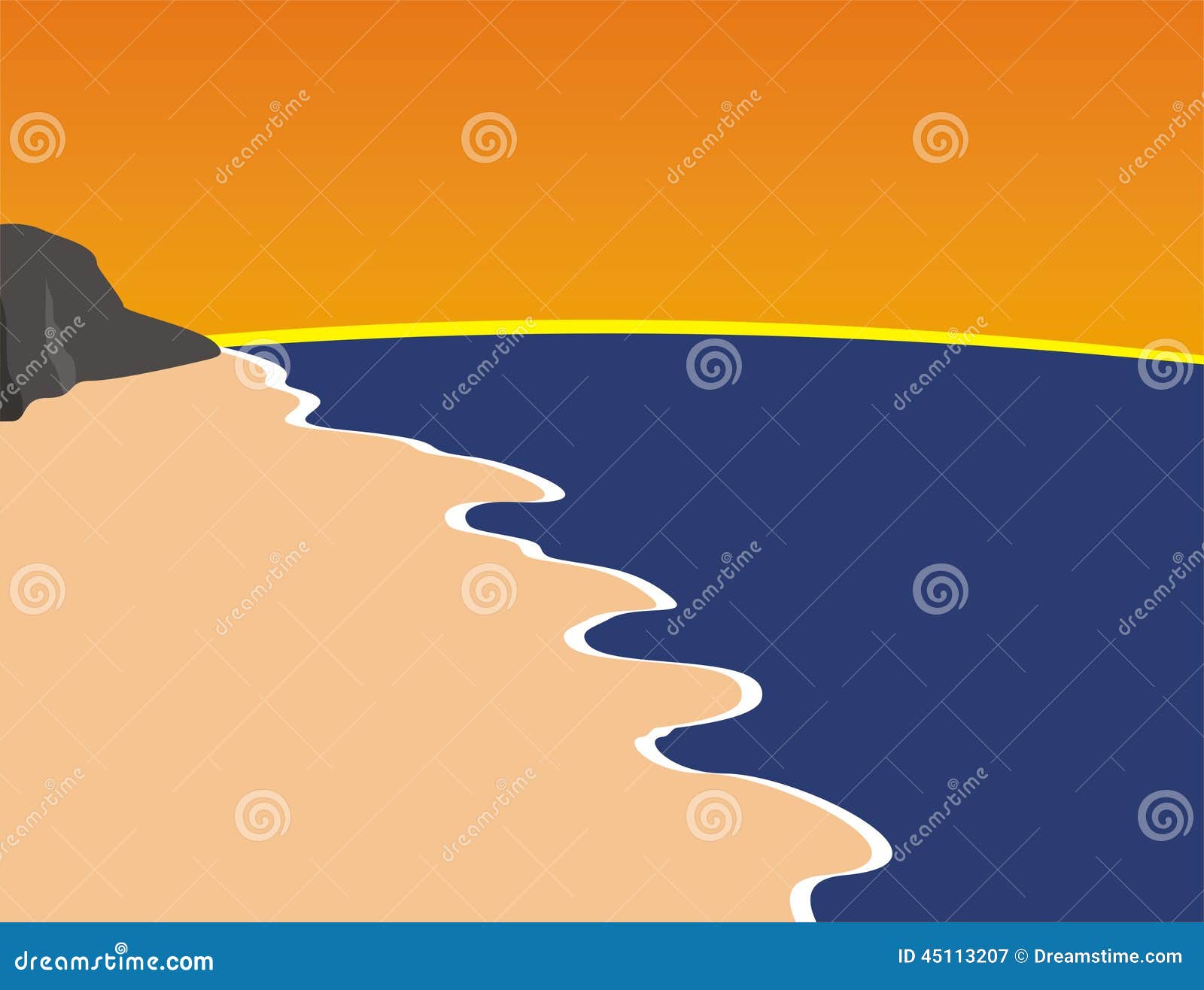 The Coast stock illustration. Illustration of coastline - 45113207