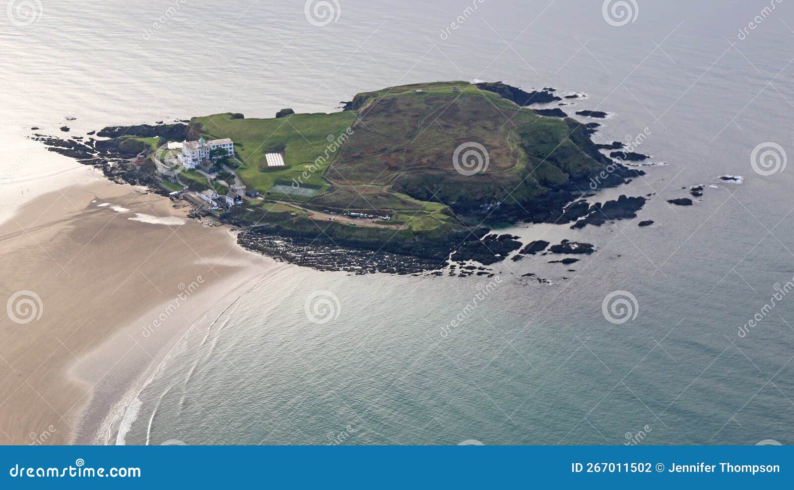 Coast of South Devon and Burgh Island Stock Photo - Image of green ...