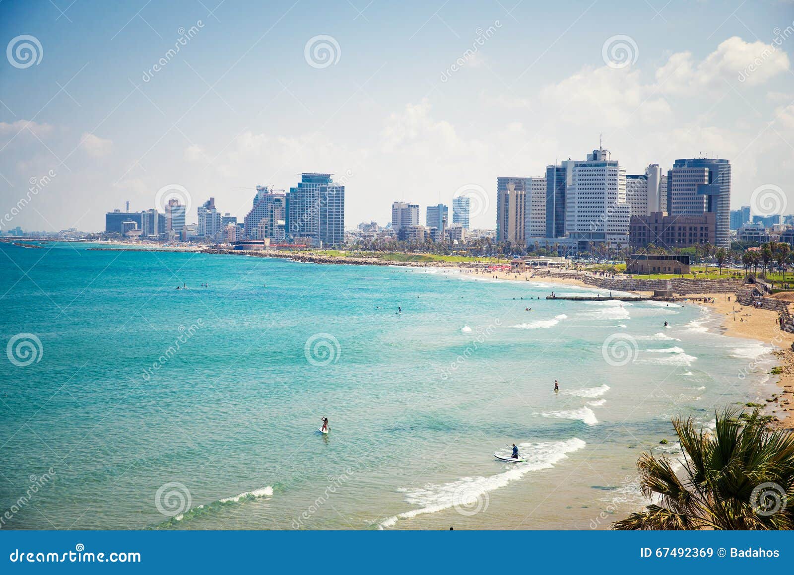 The coast of Tel Aviv stock image. Image of sand, architecture - 67492369