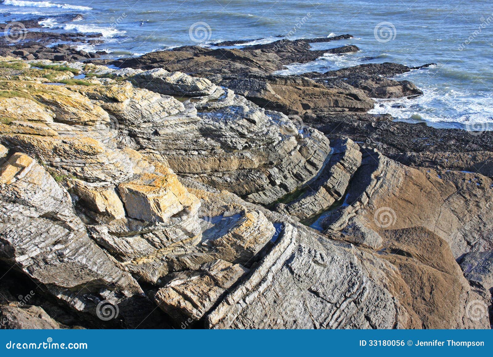 Coast of Torquay stock photo. Image of cliff, beach, rock - 33180056