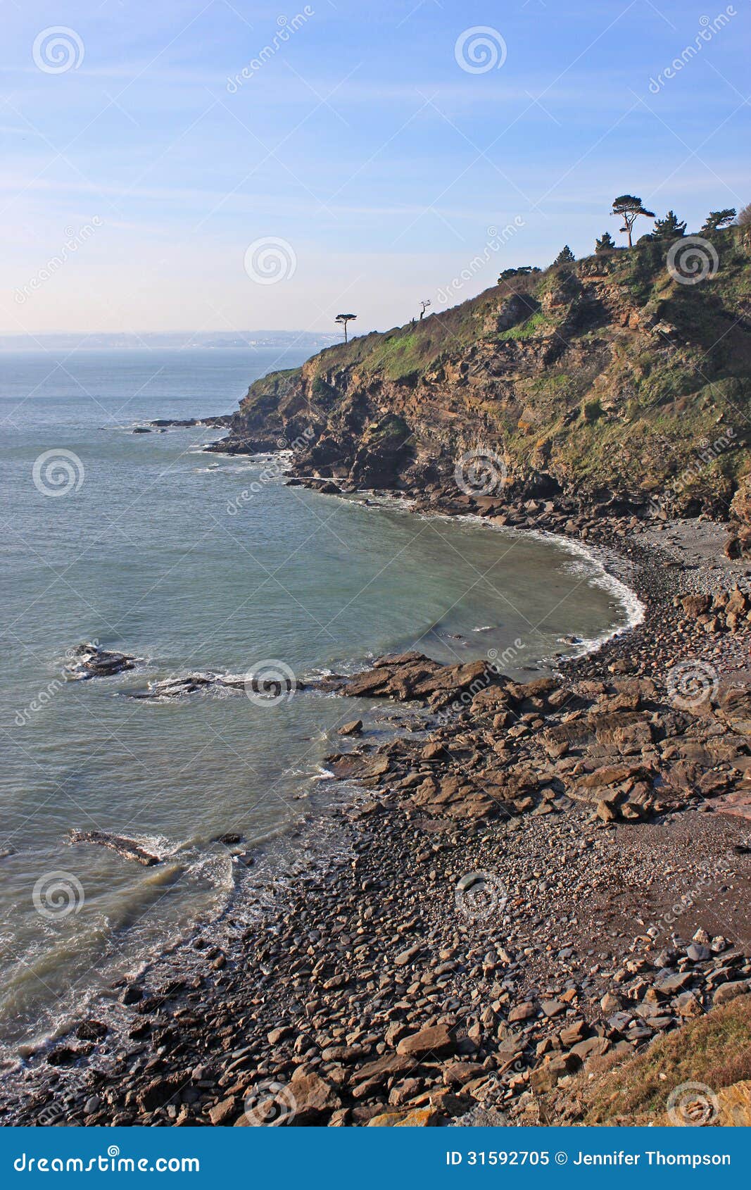 Coast of Torquay stock image. Image of devon, beach, trees - 31592705