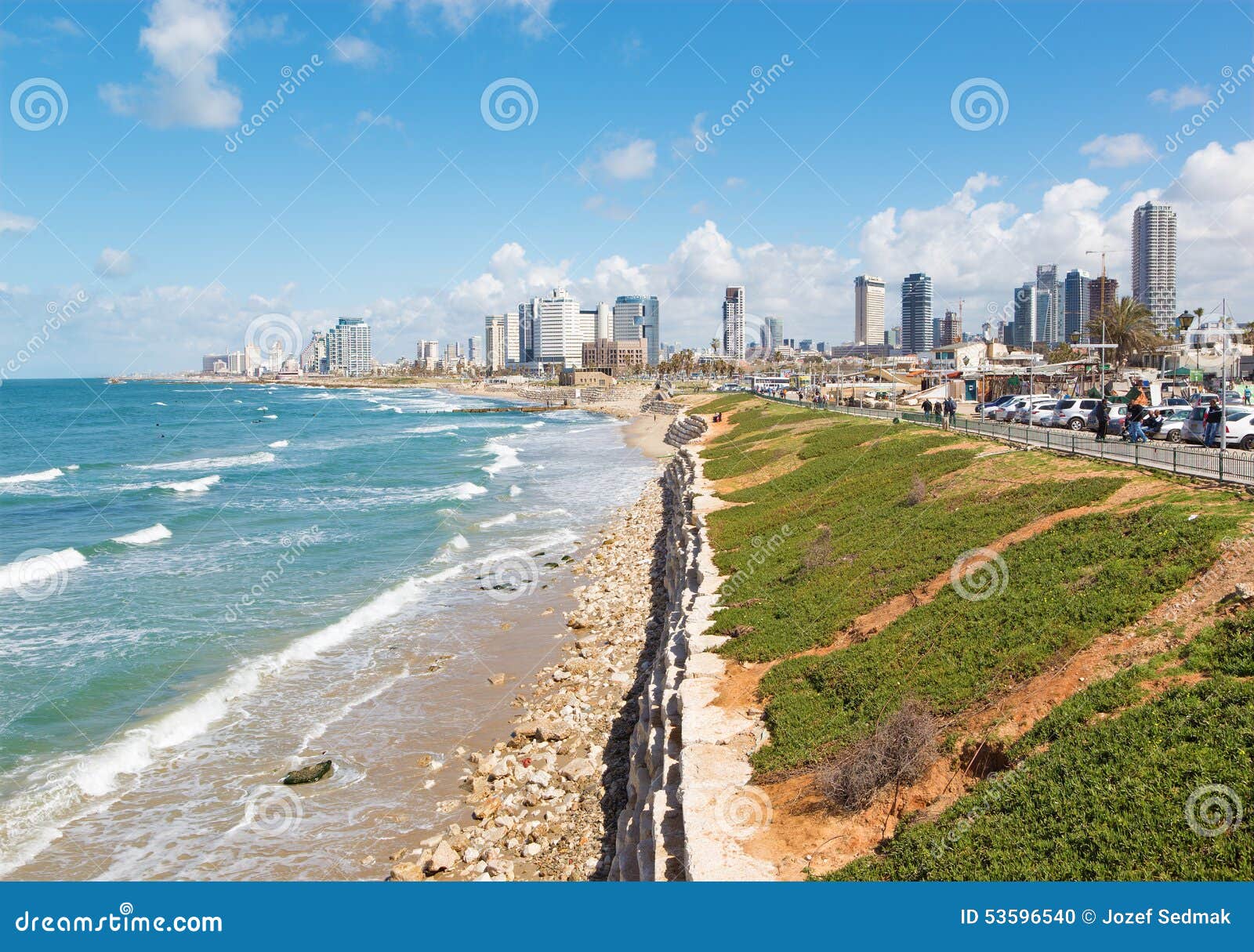 The Coast and Waterfront of Tel Aviv Editorial Image - Image of water ...