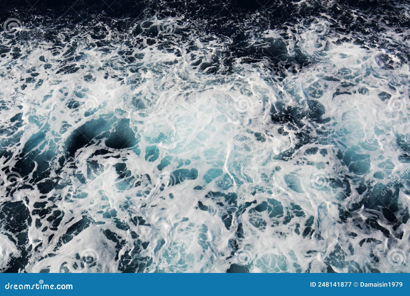 Coast White Dark Splashes Abstract Liquid Foamy Background Stock Image