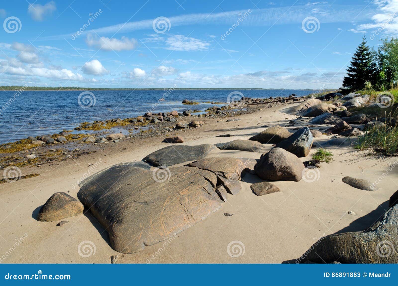 Coast of the White sea stock image. Image of landscape - 86891883