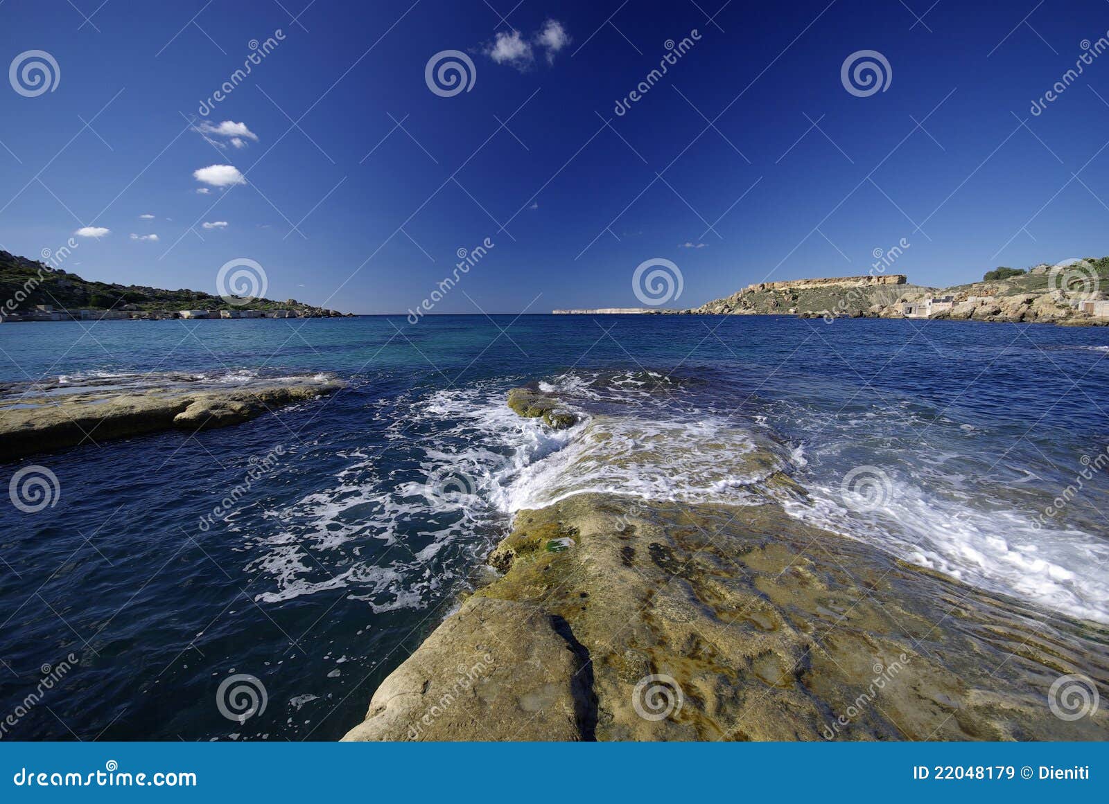 Coastal Area in the North of Malta Stock Image - Image of water, area ...