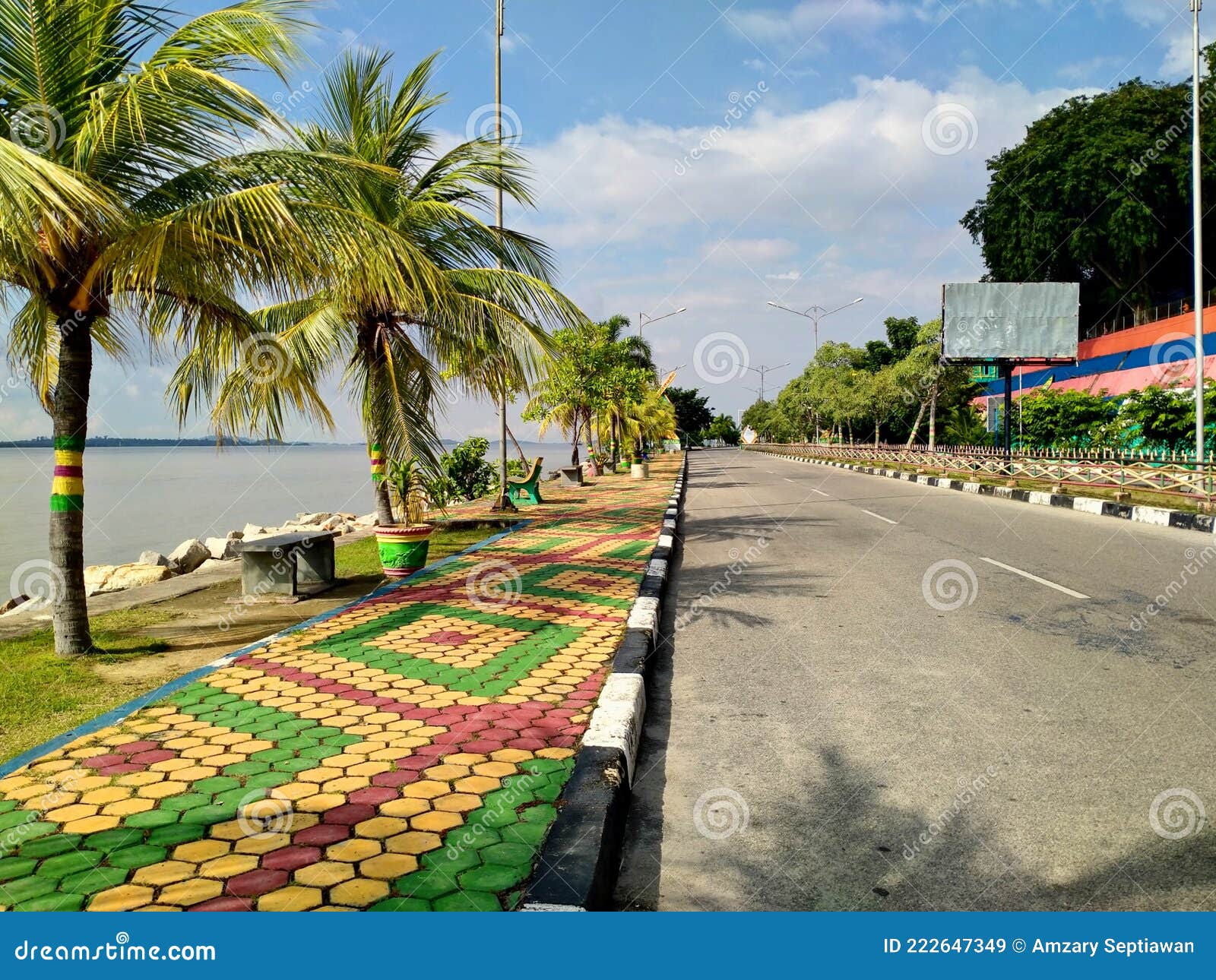 Coastal Area Seaside Road stock image. Image of area - 222647349