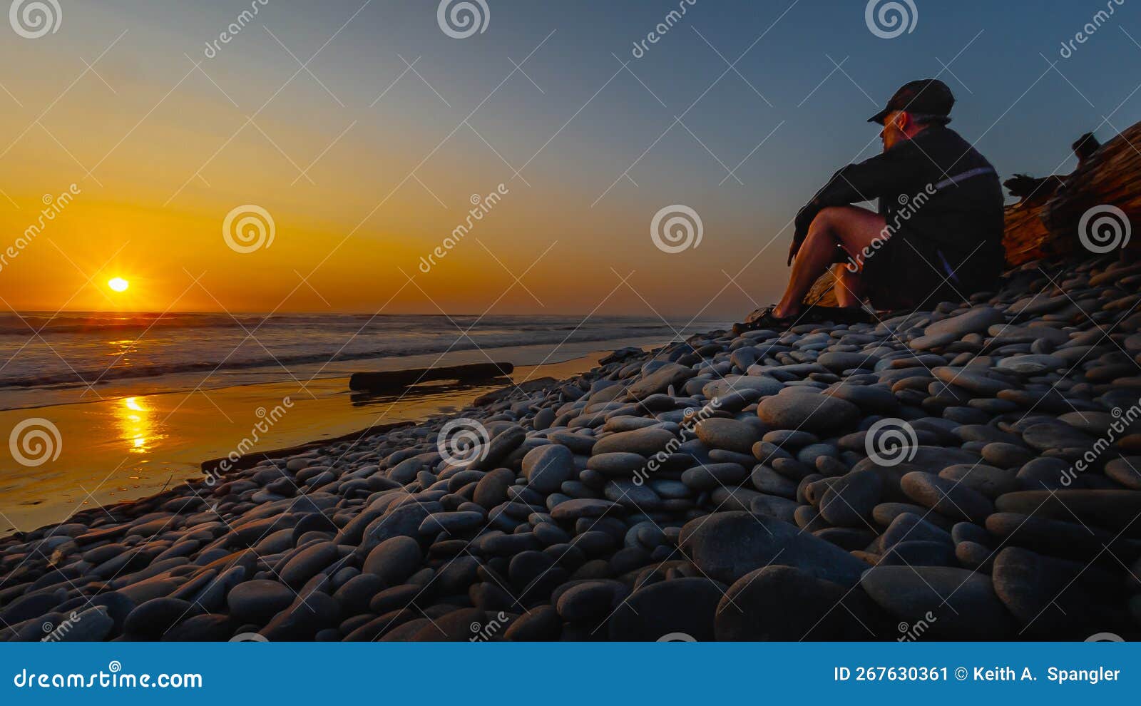 COASTAL BEACH MINDFULNESS stock image. Image of sunset - 267630361