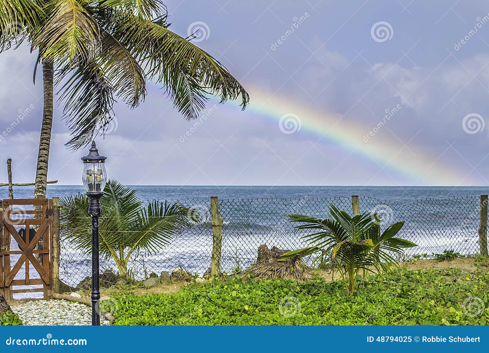 Coastal Beach Rainbow stock image. Image of scenery, summer - 48794025