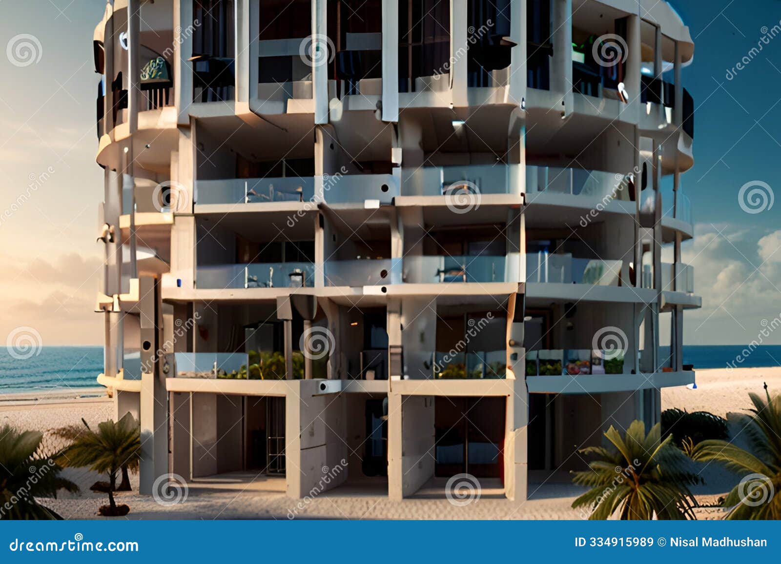 Coastal Circular Haven stock illustration. Illustration of coast ...