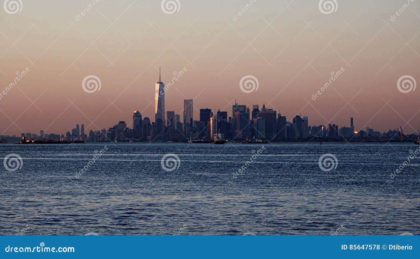 Coastal City Skyline and Ocean Stock Photo - Image of metropolitan ...