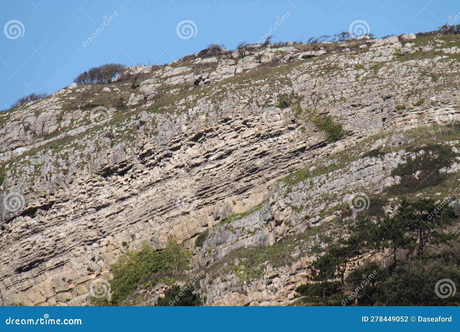 Coastal Cliff Face. stock photo. Image of stone, coastal - 278449052