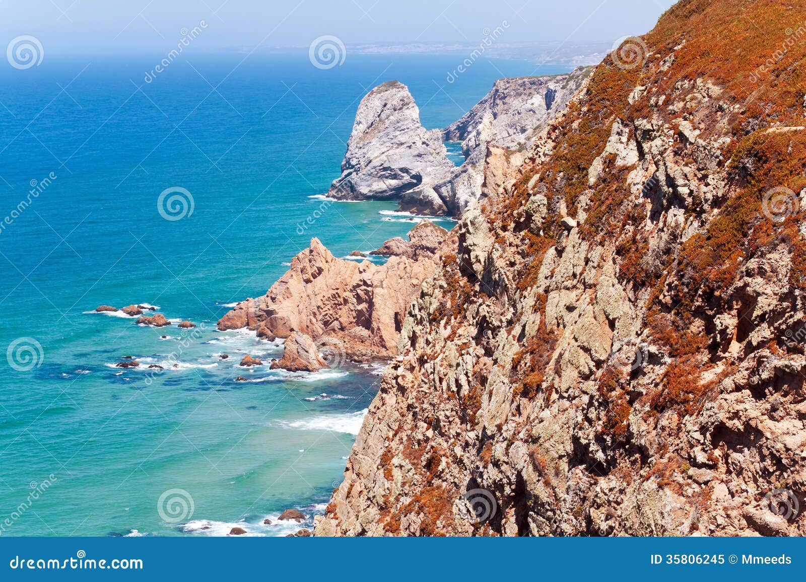 Cape Roca, Portugal. Views From The Edge Of Continental Europe. Stock ...
