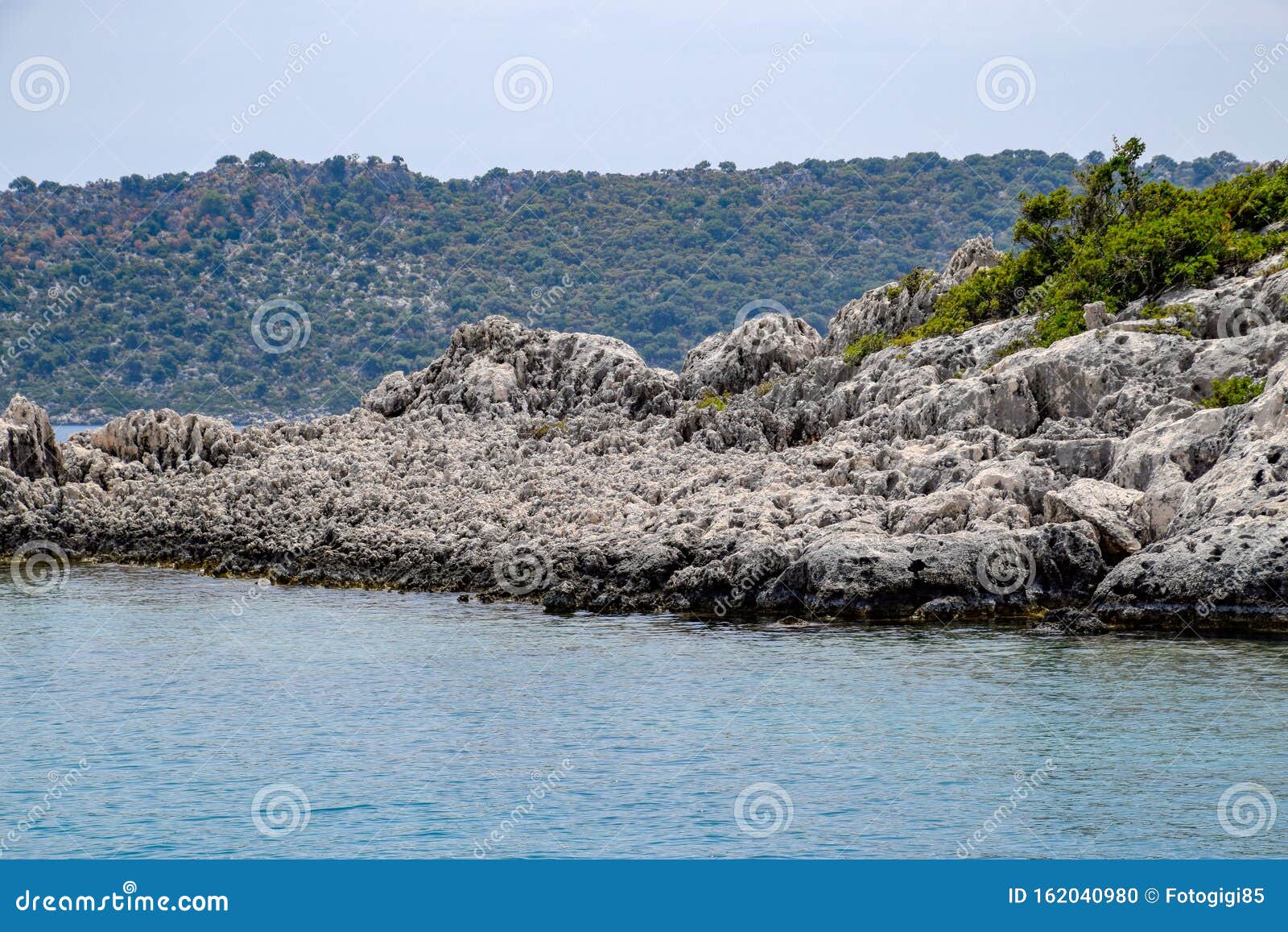 Coastal Cliffs of Limestone. the Coast of Mediterranean Sea in Turkey ...