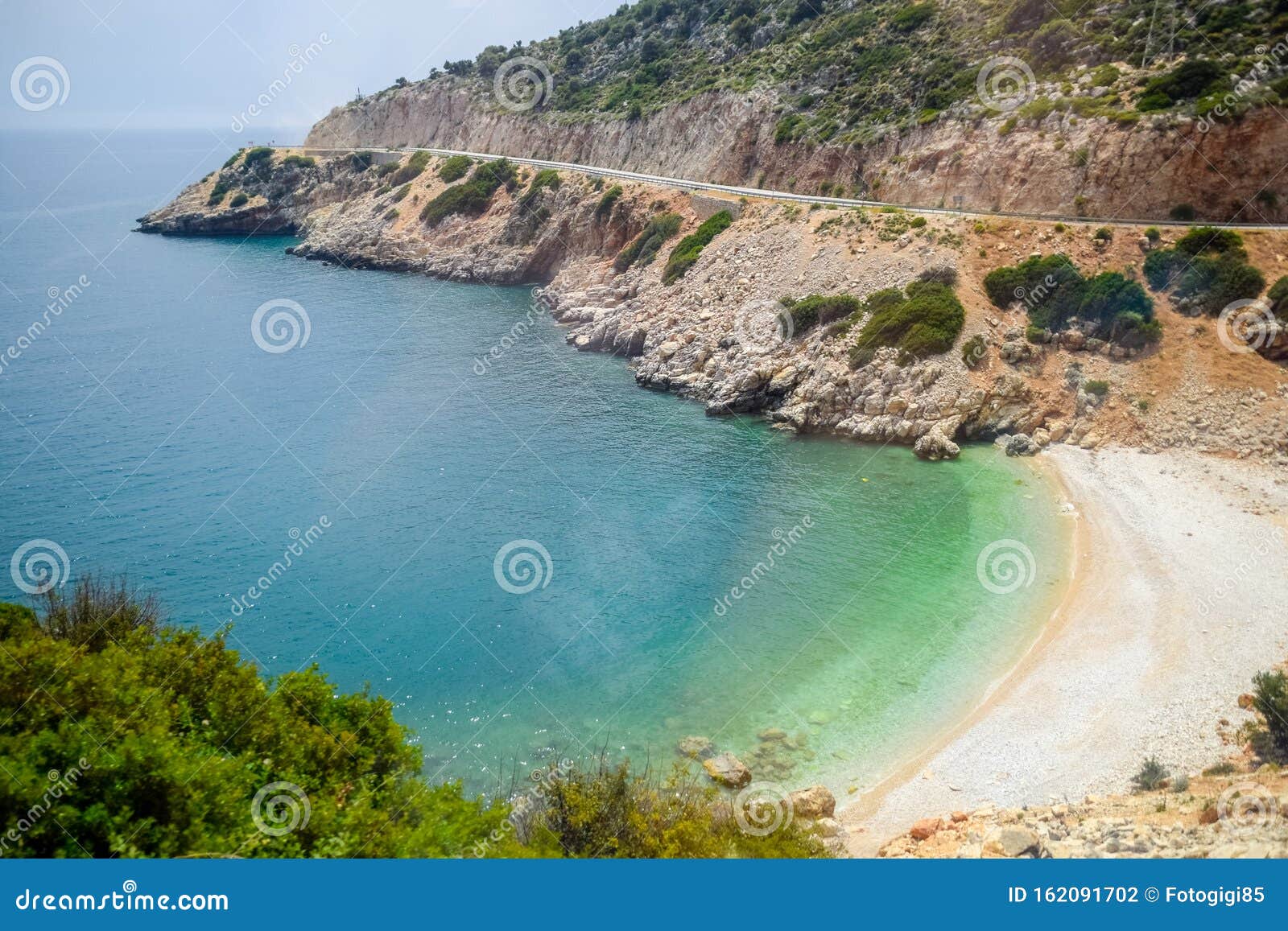 Coastal Cliffs of Limestone. the Coast of Mediterranean Sea in Turkey ...
