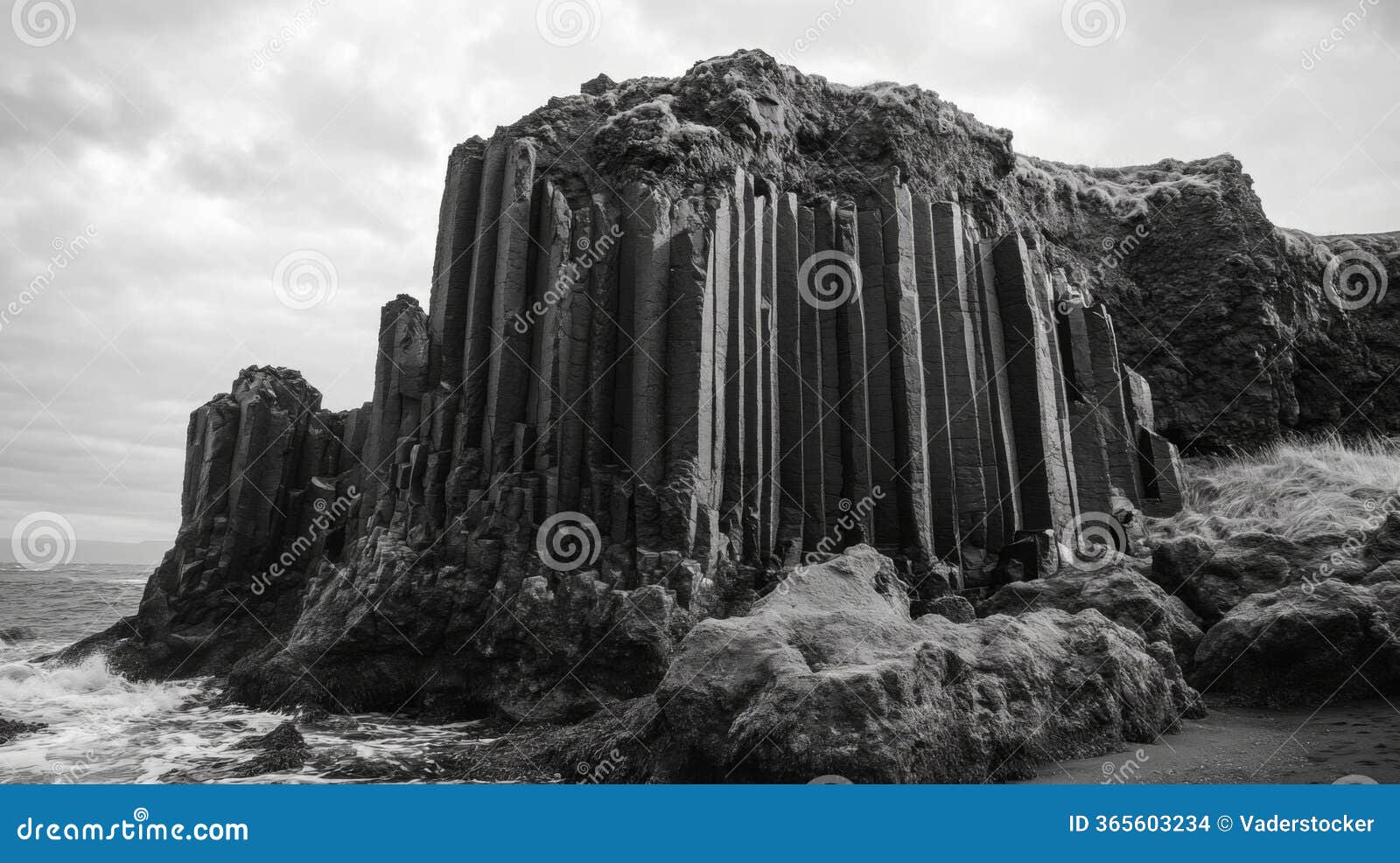 Columnar Basalt - Abstract Fantasy Landscape Royalty-Free Stock Photo ...