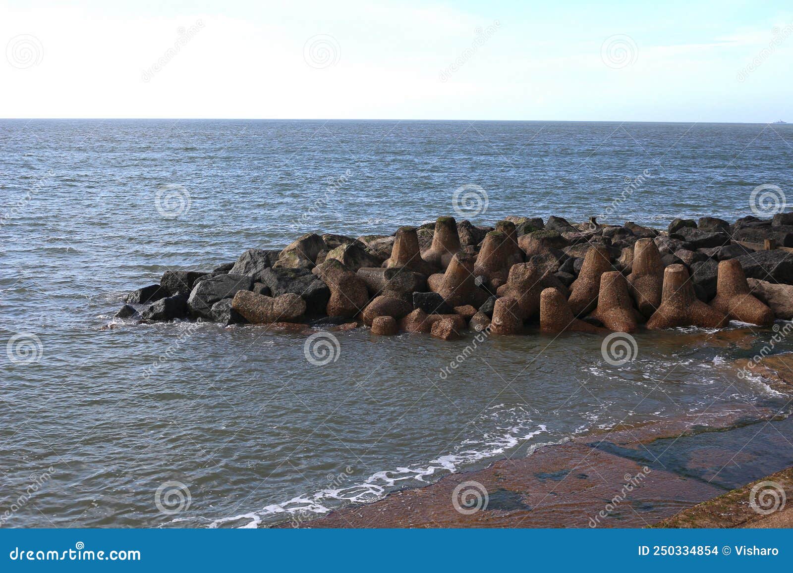 Sea defences stock photo. Image of blue, travel, defences - 250334854