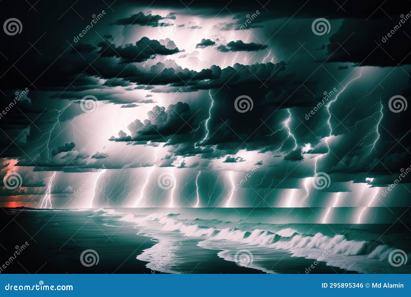 Coastal Electrical Storms and Stunning Views White Light Stock ...