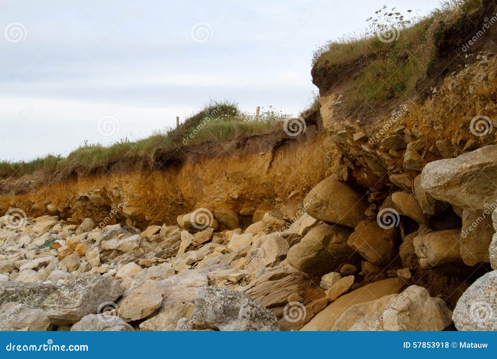 Coastal erosion stock photo. Image of shore, caving, sand - 57853918