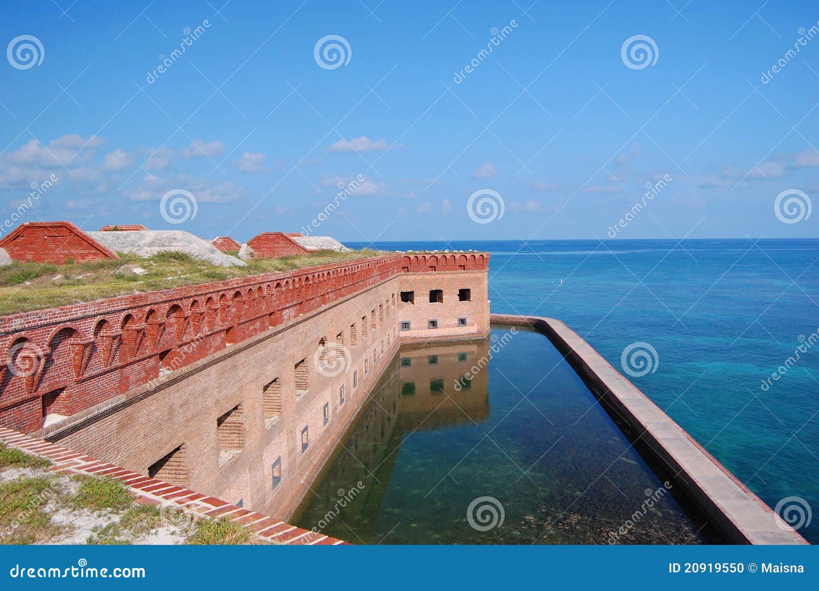 Coastal fort jefferson stock photo. Image of brick, monument - 20919550