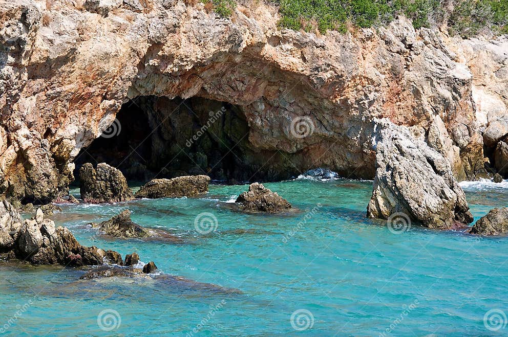 Coastal grotto. stock image. Image of coast, nature, travel - 22408175